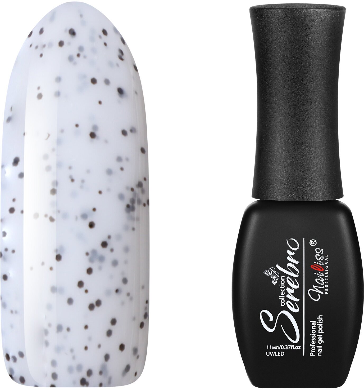 Гель-лак для ногтей Serebro перепелиное яйцо "Easter Eggs", пастельный белый, 11 мл