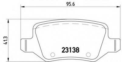 К-т торм. колодок RE MB A(W168), B(W245) 04-12 Brembo P50090