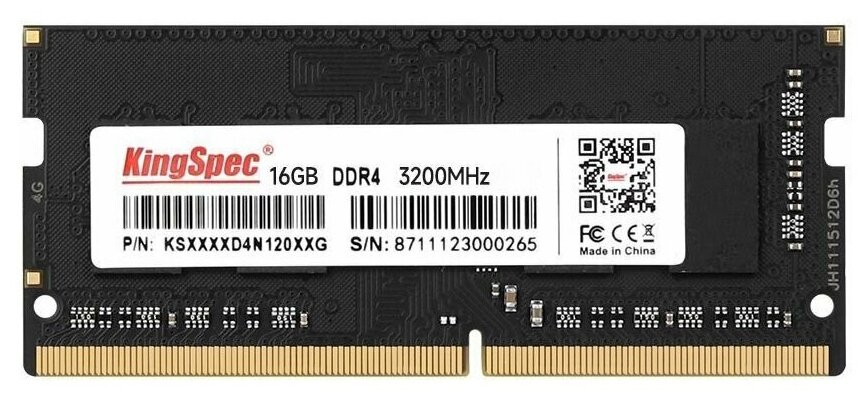 Оперативная память Kingspec KS3200D4N12016G DDR4 SODIMM 16Gb 3200MHz