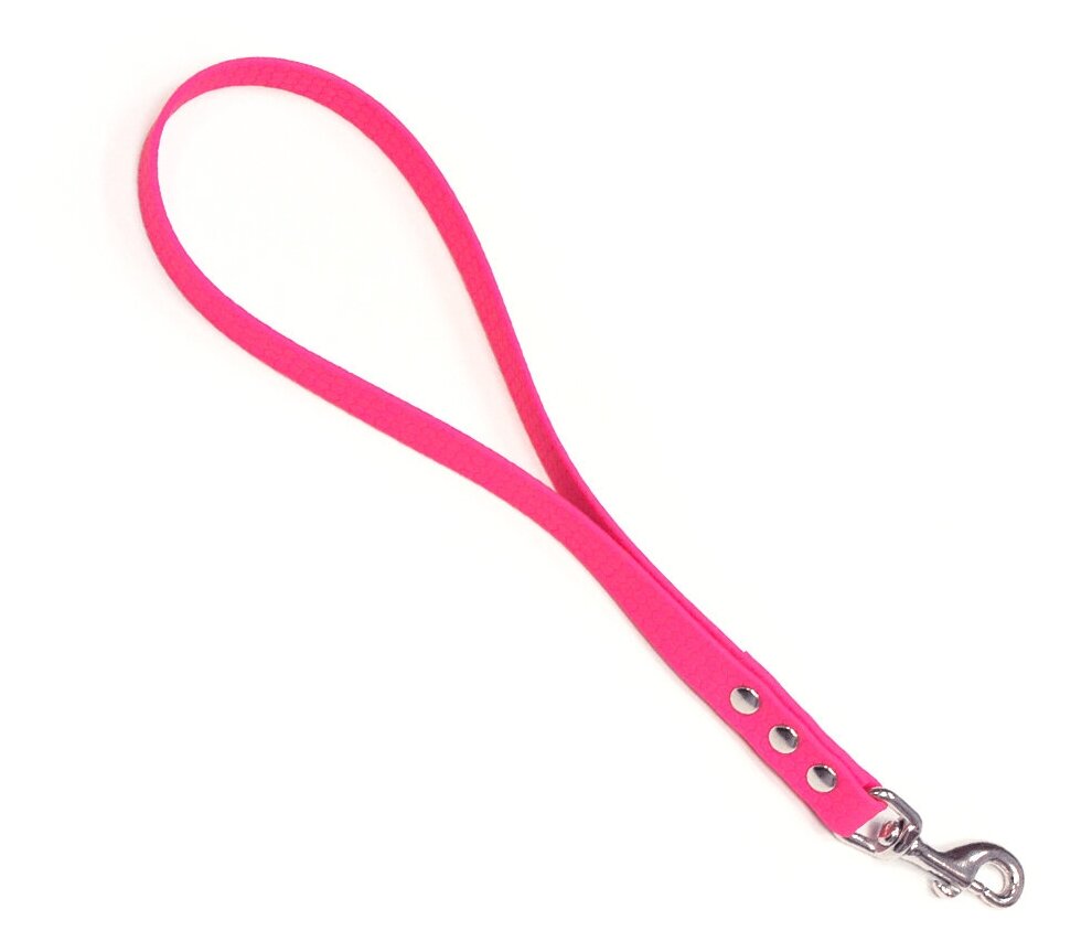 Поводок водилка "Woofy"- 40 см, ширина 16 мм, поводок из биотана короткий для собак, розовый