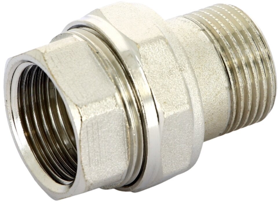 Американка с плоской прокладкой 1/2" x 1/2" ВН никель UNI-FITT