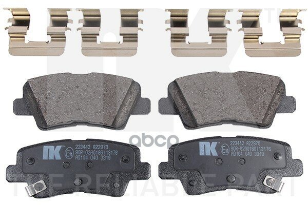 Колодки дисковые задние! KIA Soul 1.6i/CRDi 09>, Hyundai Sonata V 2.0Ti/CRDi 05> Nk арт. 223442