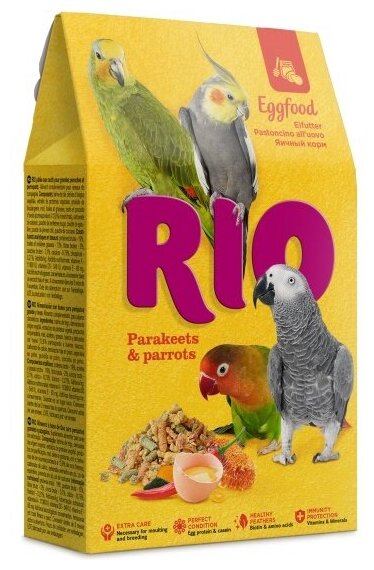 Яичный Корм Rio для средних и крупных попугаев, 250 г