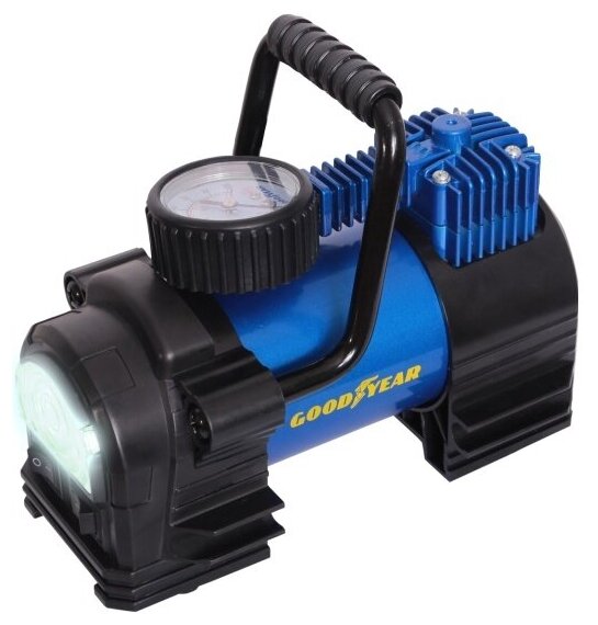 Автомобильный компрессор Goodyear GY-35L LED, 35л/мин, с фонарём, со съемной ручкой, в сумке