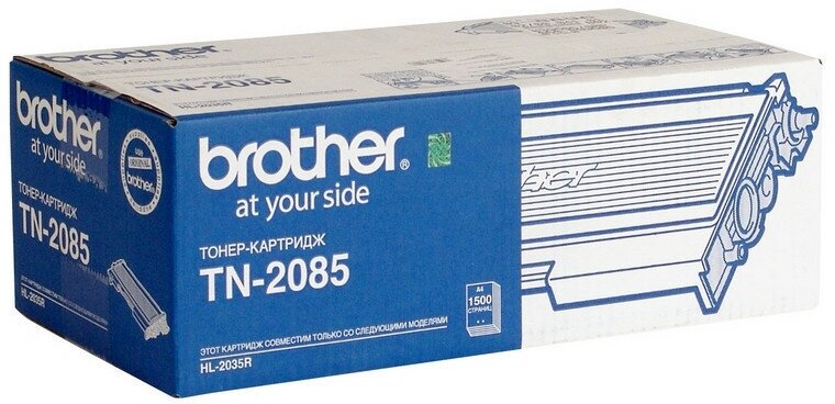 Тонер-картридж Brother TN-2085, для лазерного принтера Brother HL-2035R/HL-2035, оригинал, ресурс 1500 стр, черный.