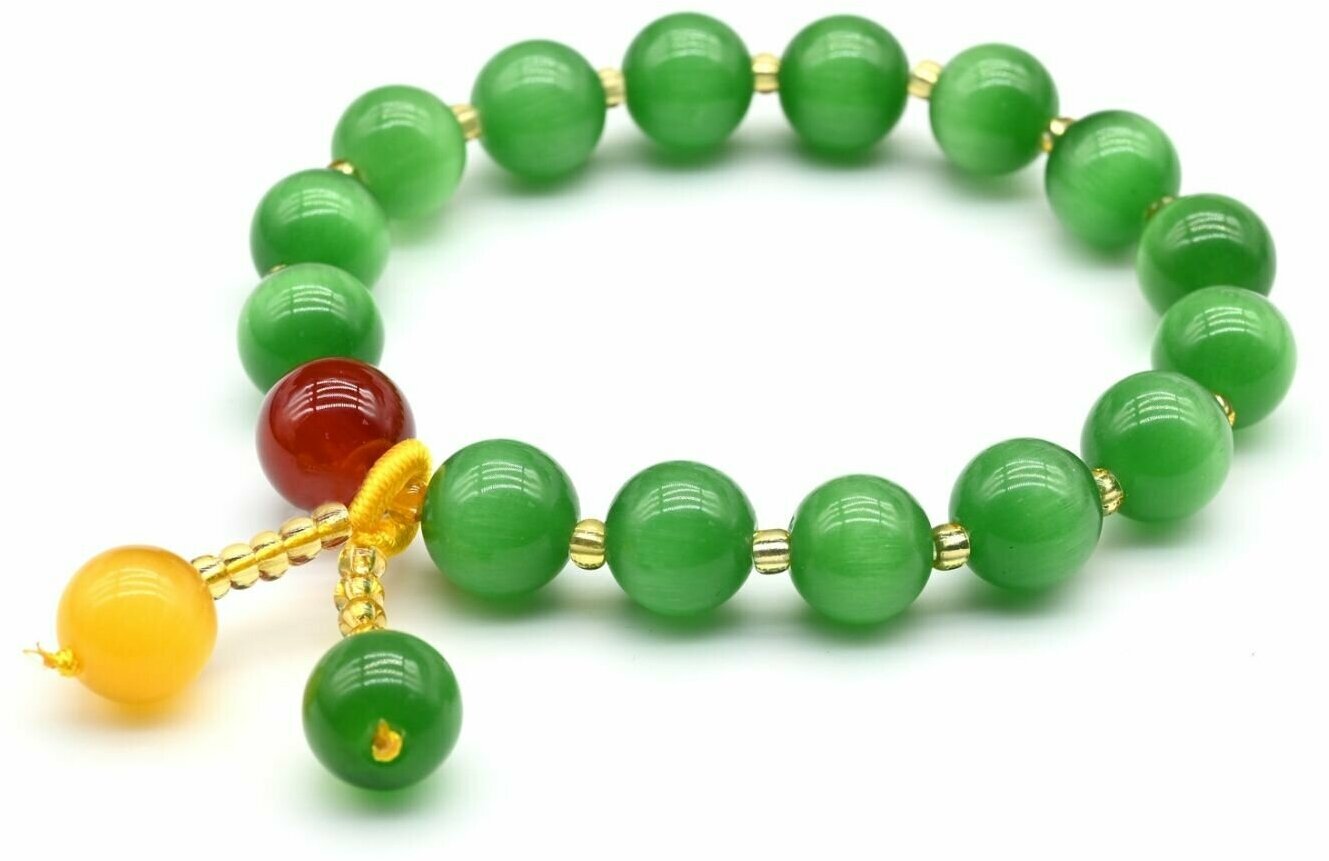 Браслет-цепочка, кошачий глаз