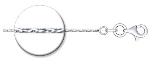 Цепь серебро, 925 проба, родирование