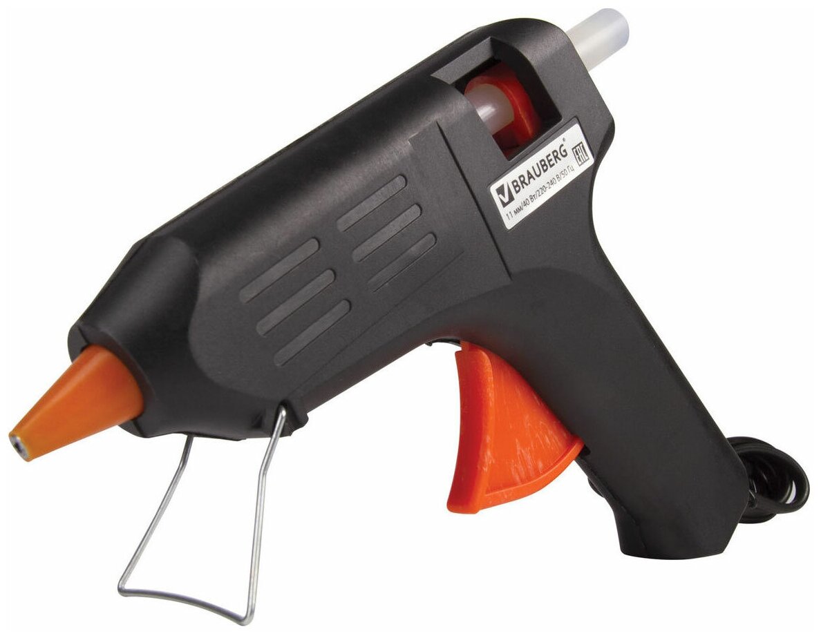 Клеевой пистолет Brauberg 40Вт для стержня 11мм в блистере, 670323