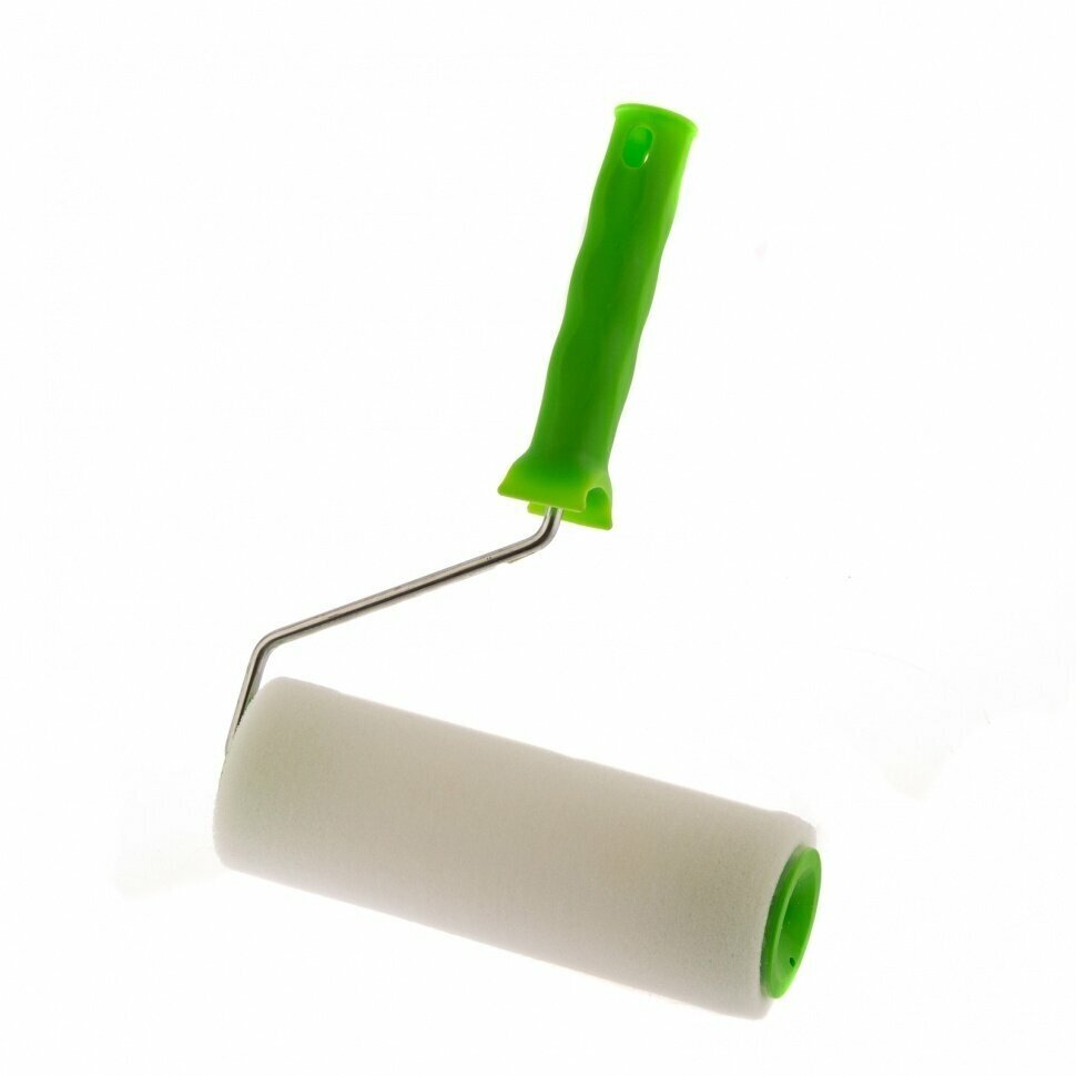 Валик Поролон с ручкой, 200 мм, D 48 мм, D ручки 6 мм Россия Сибртех, 80103