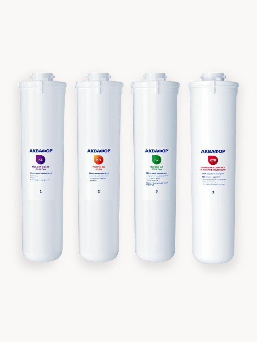 Комплект сменных модулей для Аквафор Кристалл Эко Н на год (Кристалл Эко Н на год) К5-КН-К7- К7В