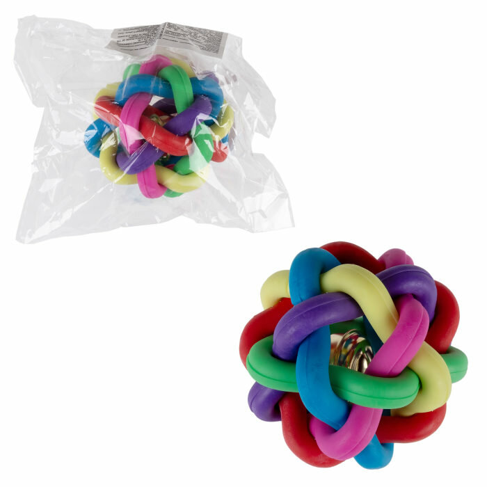 1toy мячик-попрыгун плетенка-спагетти 6,5 см, для ребенка, игрушки для улицы, 1 шт.