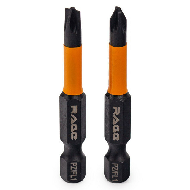 VIRA RAGE S2 PZ/FL1 50 мм магнитные биты, набор 2 шт, для сверл и шуруповёртов