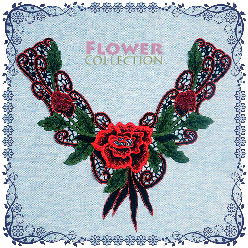 Кружевной воротник на джемпер, блузку, платье, украшение на одежду 37х33см