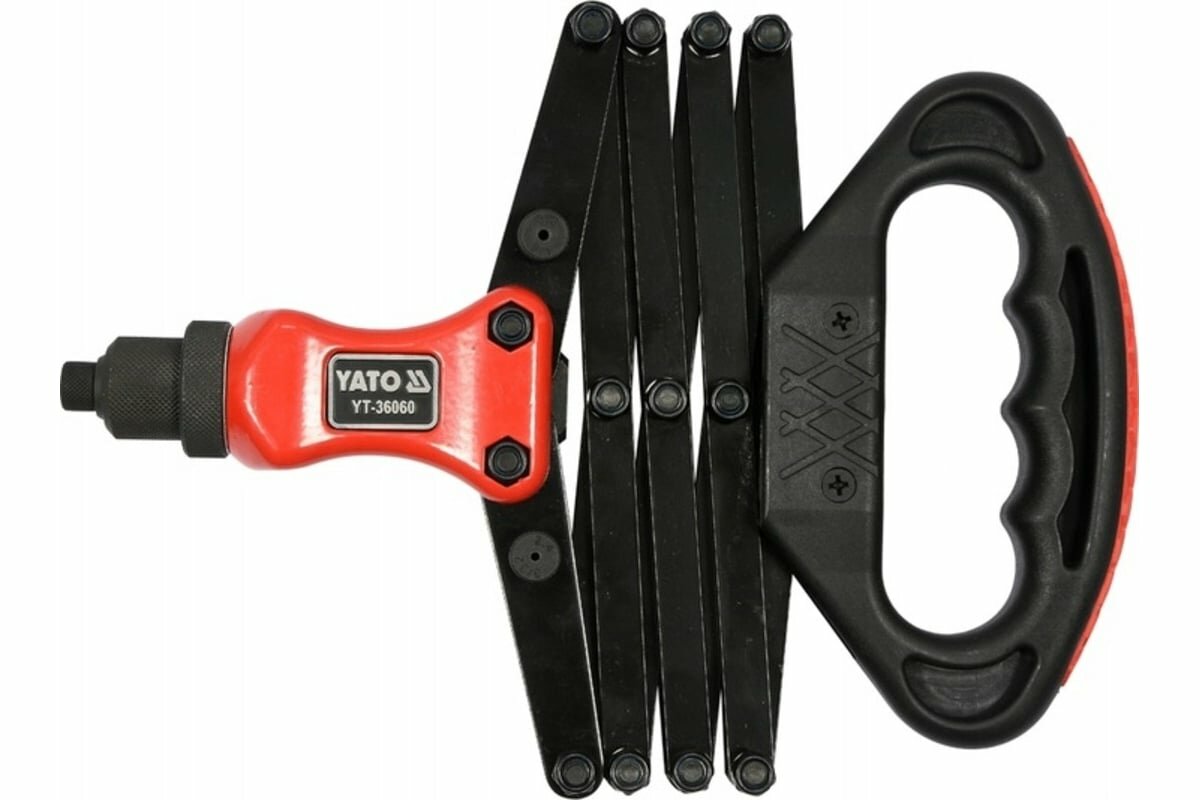 YATO заклепочник-гармошка для заклепок диаметром 2,4-6,4 мм, модель YT-36060