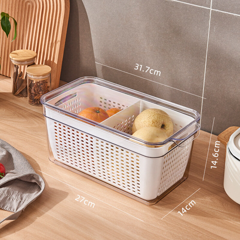 Контейнер для хранения в холодильнике с крышкой, органайзер для яиц, пищевой ящик, прозрачный отдел для морозильной камеры, контейнер для сохранения свежести