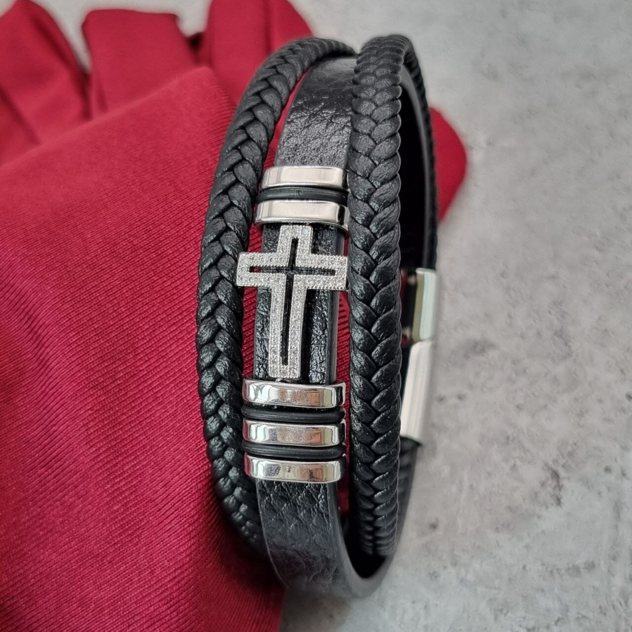 Плетеный браслет, металл