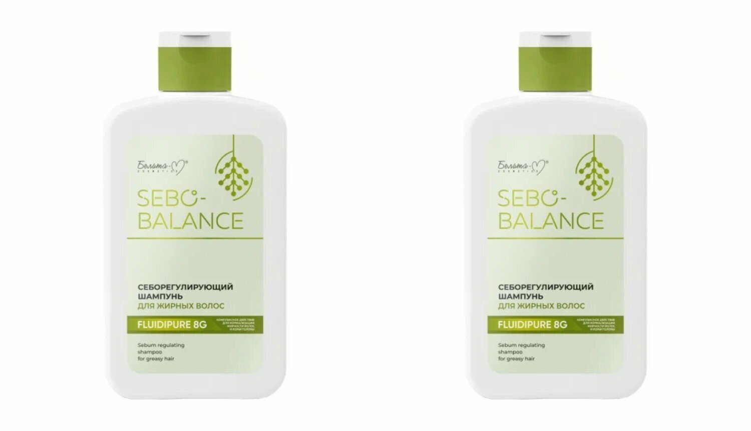 Себорегулирующий Шампунь Белита, для жирных волос, 300 мл, 2 шт.