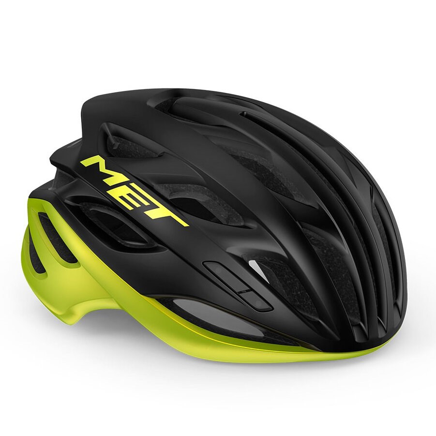 Велошлем Met Estro MIPS Helmet (3HM139CE00), цвет Black/Metallic Lime Yellow, размер шлема M (56-58 см)