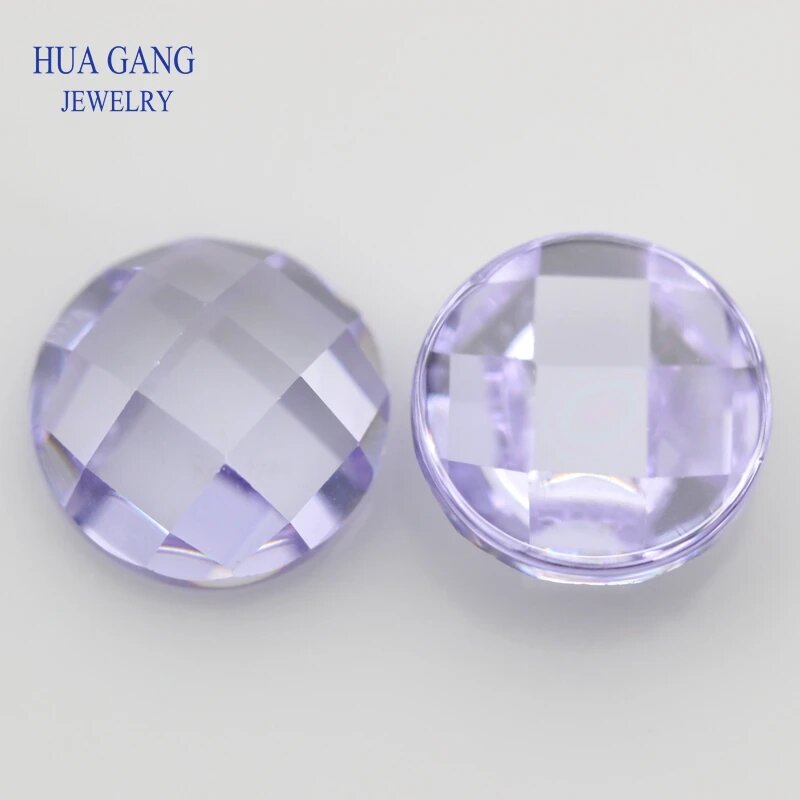 Фиолетовый кубический цирконий 8 мм 10шт Lavender