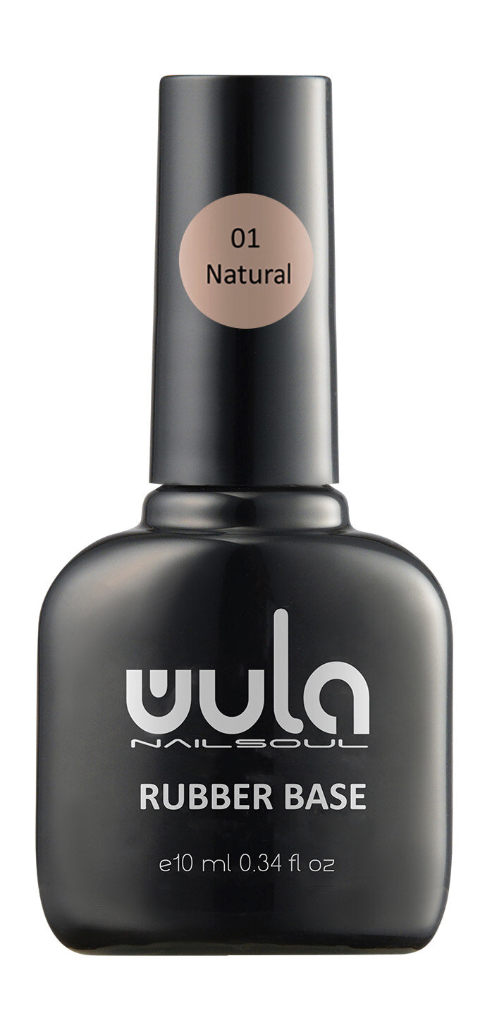 WULA NAILSOUL Гель-лак для ногтей Каучуковая камуфлирующая база, 10 мл, 01 натуральный