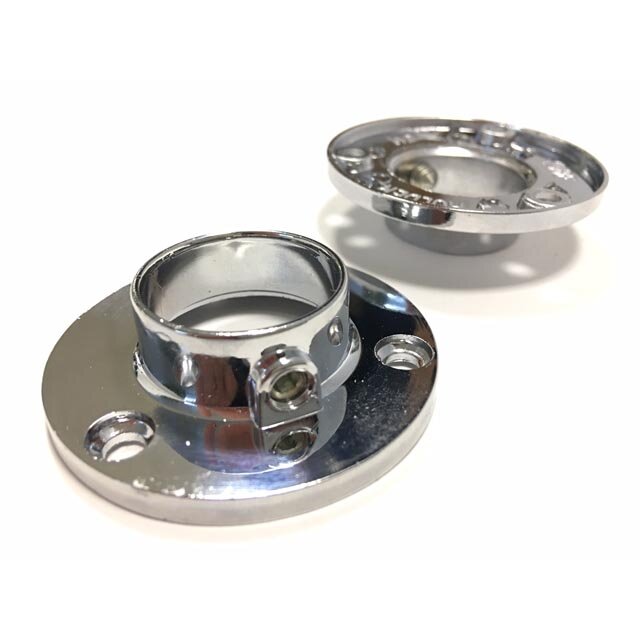 Держатель торцевой для трубы 25 мм D25, цинковый, монтажный комплект 2 шт для монтажа труб