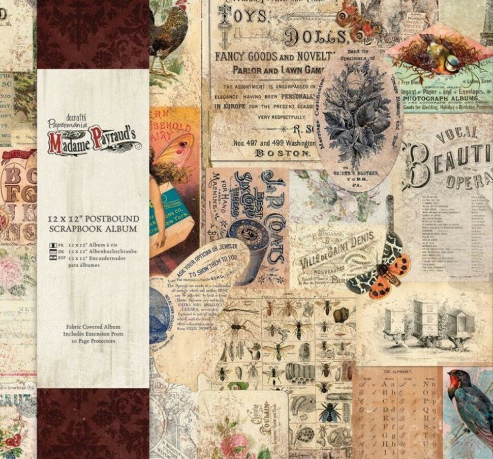 #PMA101108 Заготовка для альбома Madame Payraud's 30.5 х 30.5 см Docrafts