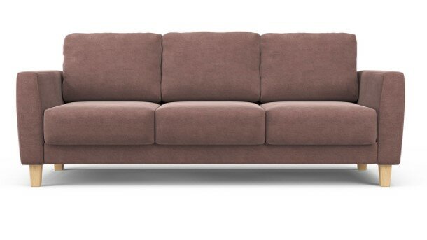 Прямой диван Oslo (Осло) Розовый Велюр, пантограф (тик-так), 227х99х95 см, с ящиком для белья