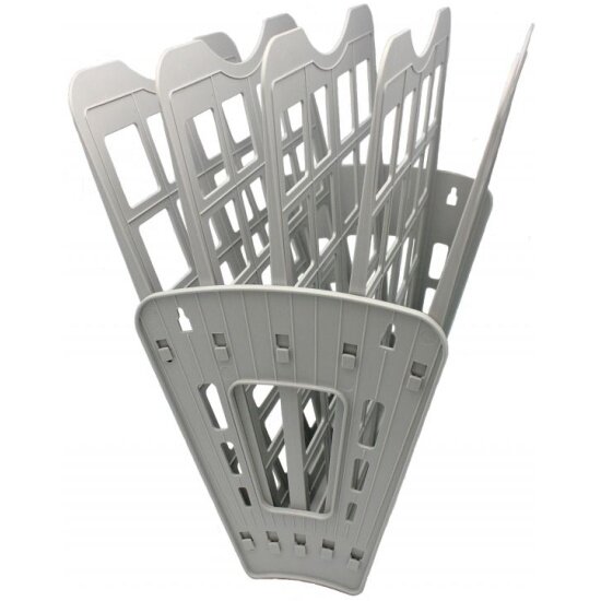 Лоток для бумаг Attache для бумаг Веер сборный на 4 отделения серый юк