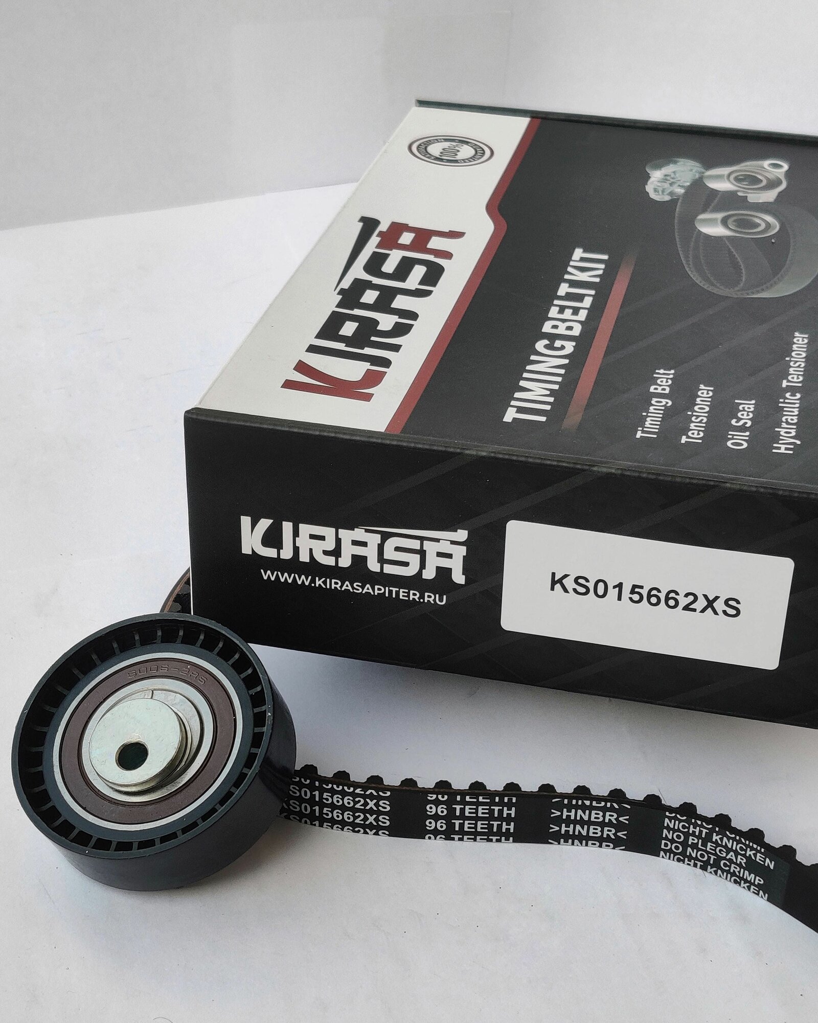 Ремень ГРМ комплект с роликами Kirasa KS01R5662 96зуб L914,4x17,3мм HNBR Lada ВАЗ Largus (12-) 1.4/1.6; Renault Sandero (07-)