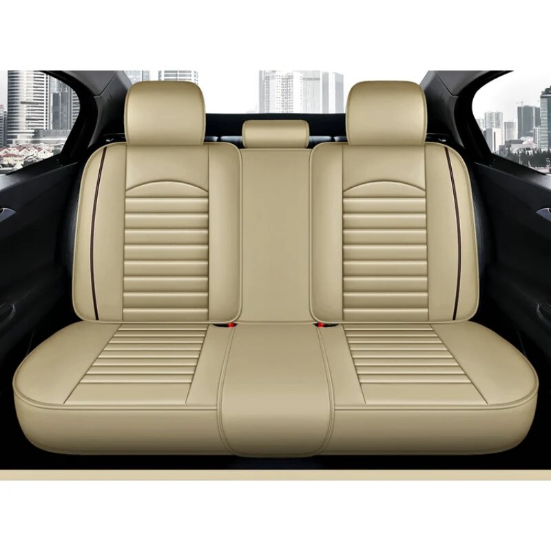 Универсальные автомобильные чехлы на сиденья, аксессуары для Mazda 2 3 5 6 8 RX MX CX30 CX5 CX7 CX3 CX9 Atenza AXELA BEIGE1PCS REAR