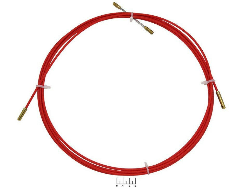 Струна для протяжки кабеля 3.5мм 5м мини УЗК красная (8-820)