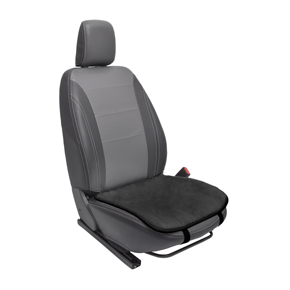 Сидушка меховая Мутон серый искусственный (передний ряд) ,