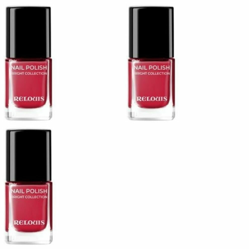RELOUIS Лак для ногтей Bright Collection, тон 02, 3 шт.
