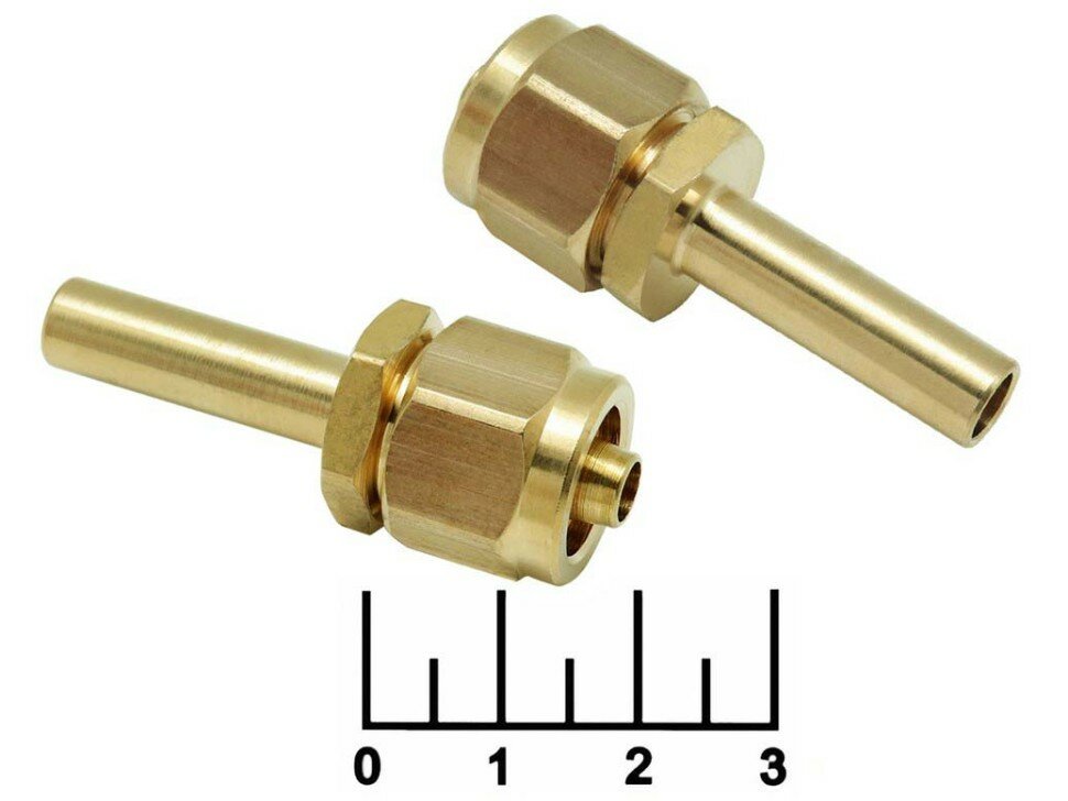 Переходник-фитинг (штуцер) термопластик 8*8мм (М8*П8) Faro