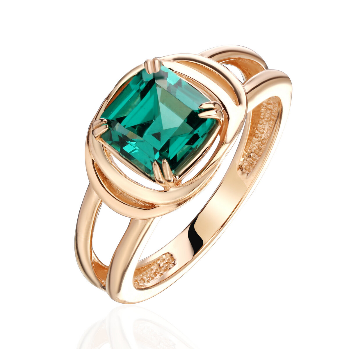 Кольцо, красное золото, 585 проба, турмалин