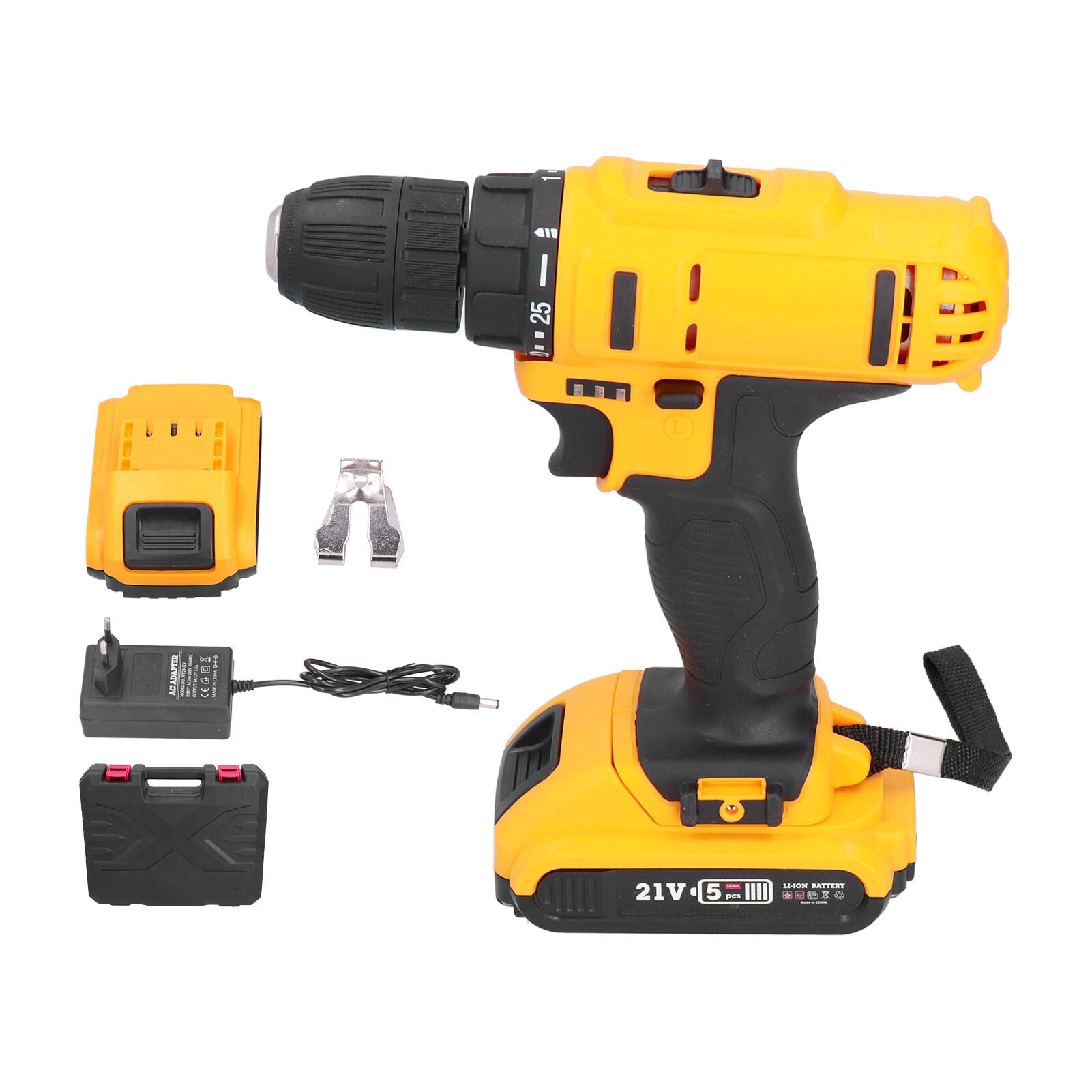 21 В аккумуляторная дрель, многофункциональный шуруповерт с зарядкой
