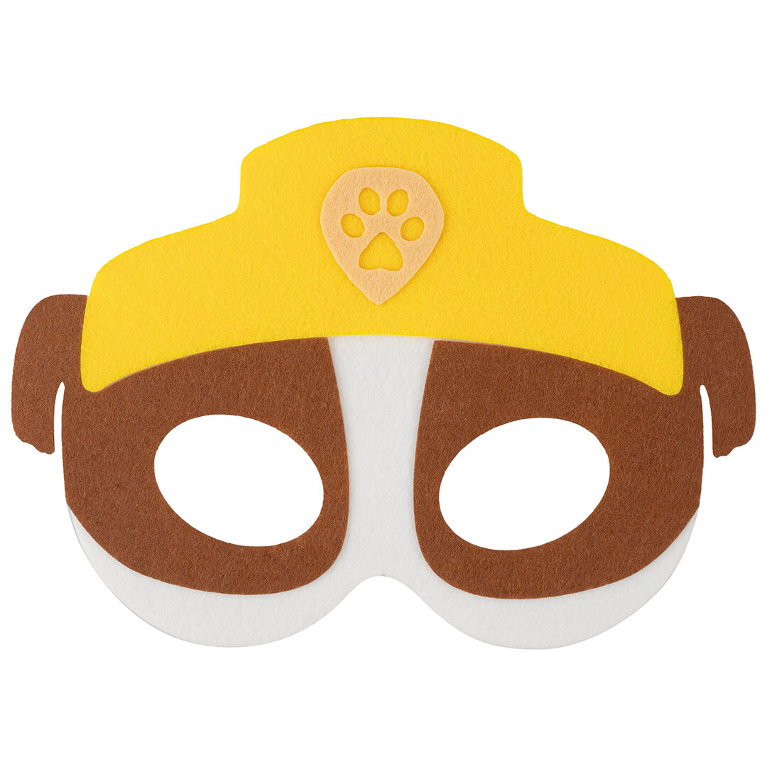 Маска карнавальная, из фетра, Крепыш, Коричневый/Желтый, 18,5*13,5 см, 1 шт.