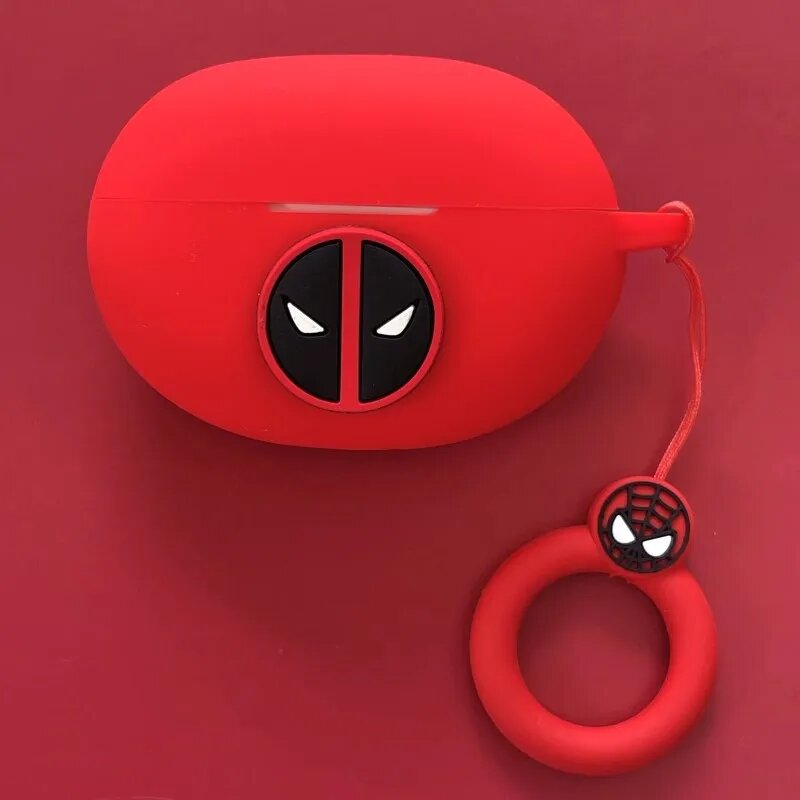 Чехол для наушников Marvel Deadpool Realme Buds Air5 Pro/Air6/Air6 Pro/T300, силиконовый защитный чехол для беспроводных наушников с брелком