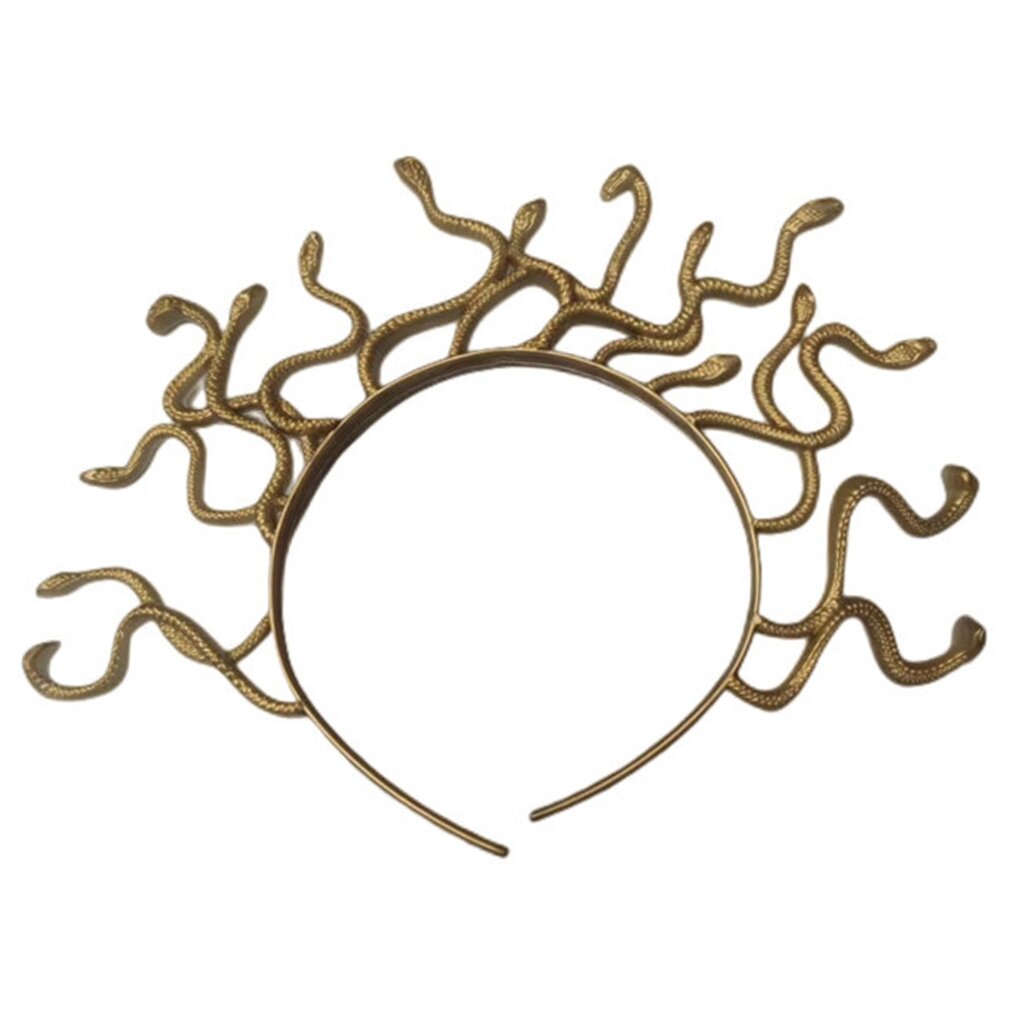 Пряжка в Виде Змеиной Головы-Маленькая Золотая Корона Медузы