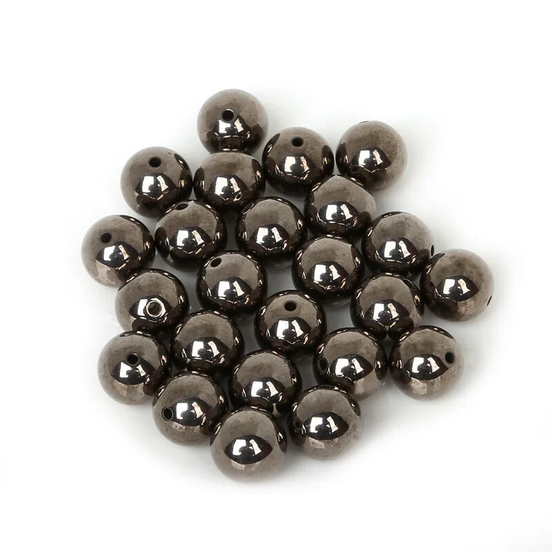 Акриловые бусины Beadia 4 6 8 10 мм Серый, 6mm hole1.6mm 200pcs, Черный, Gun black