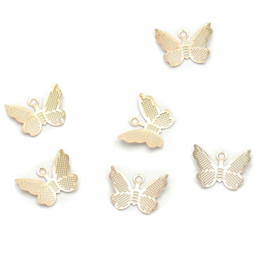 Металлические подвески-бабочки moonrise, 50 шт KC Gold