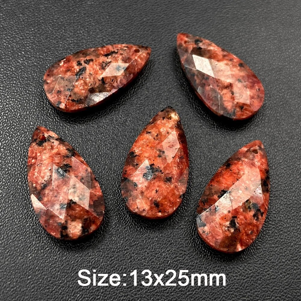 Подвески из природного камня RISYF 2 Pieces, NO.14 Red Jaspers