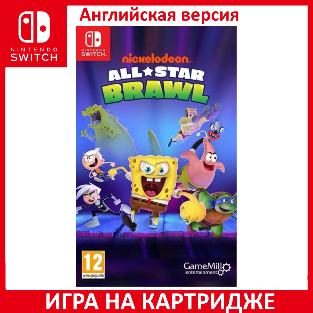Игра Nickelodeon All-Star Brawl Switch Английский язык Картридж на Nintendo Switch
