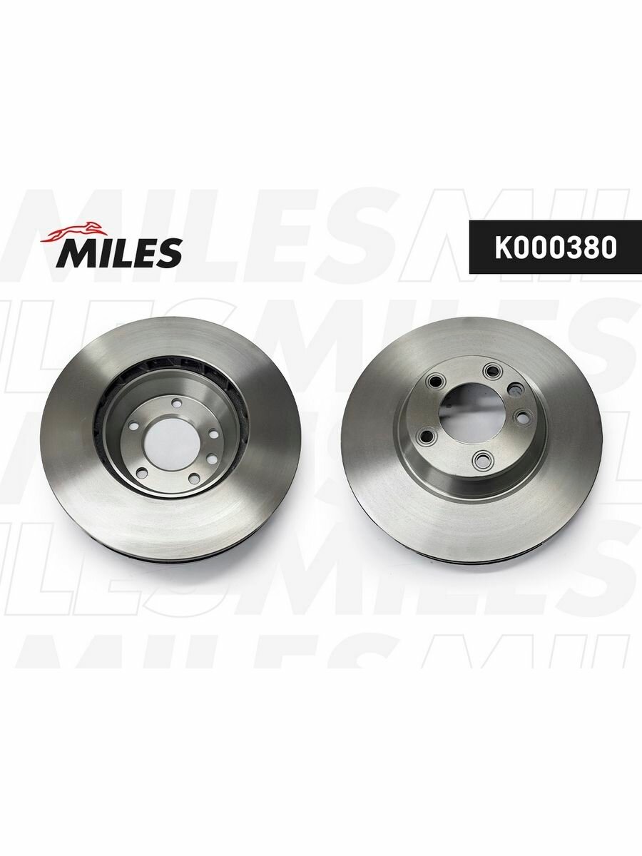 Тормозной диск MILES K000380, для Audi Q7/Porsche/VW Touareg, передний, левый, вентилируемый