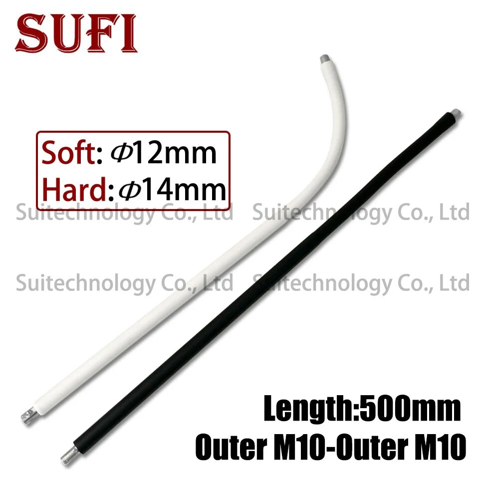 LCFOCUS Силиконовый гибкий шланг для настольной лампы 50 см Inner10-InnerM10, 50cm Black