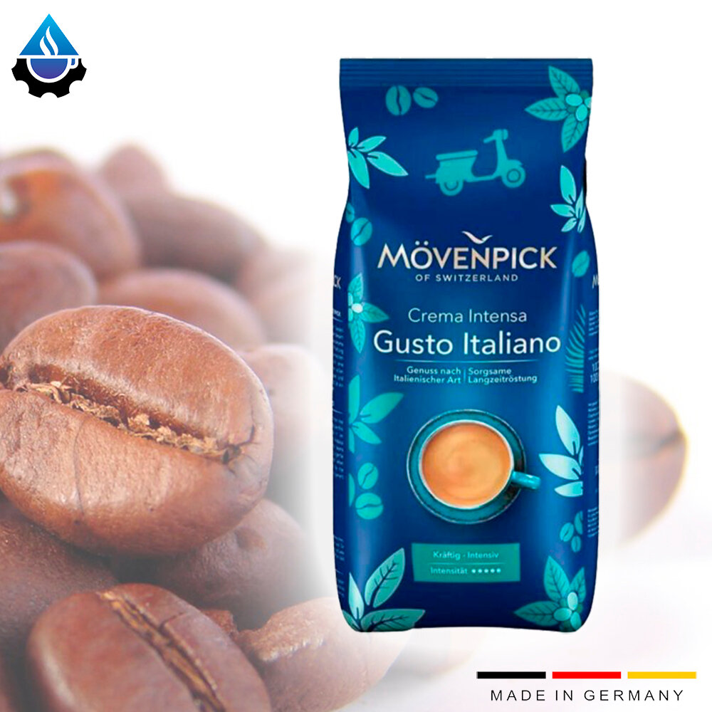 Кофе Movenpick "Gusto Italiano", темная обжарка, арабика/робуста, 1 кг