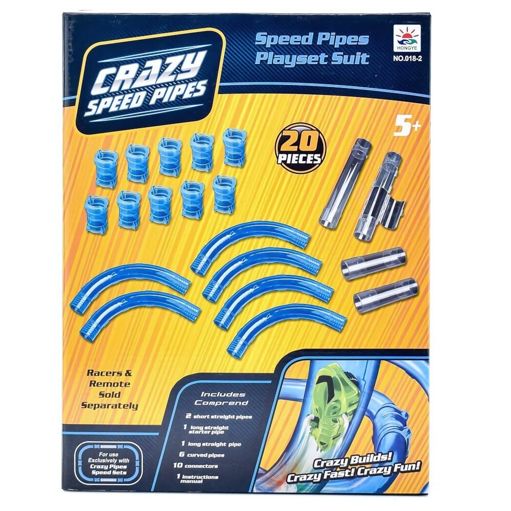 Автотрек: набор трубок для "Crazy Speed Pipes", 20 деталей, расширение трассы
