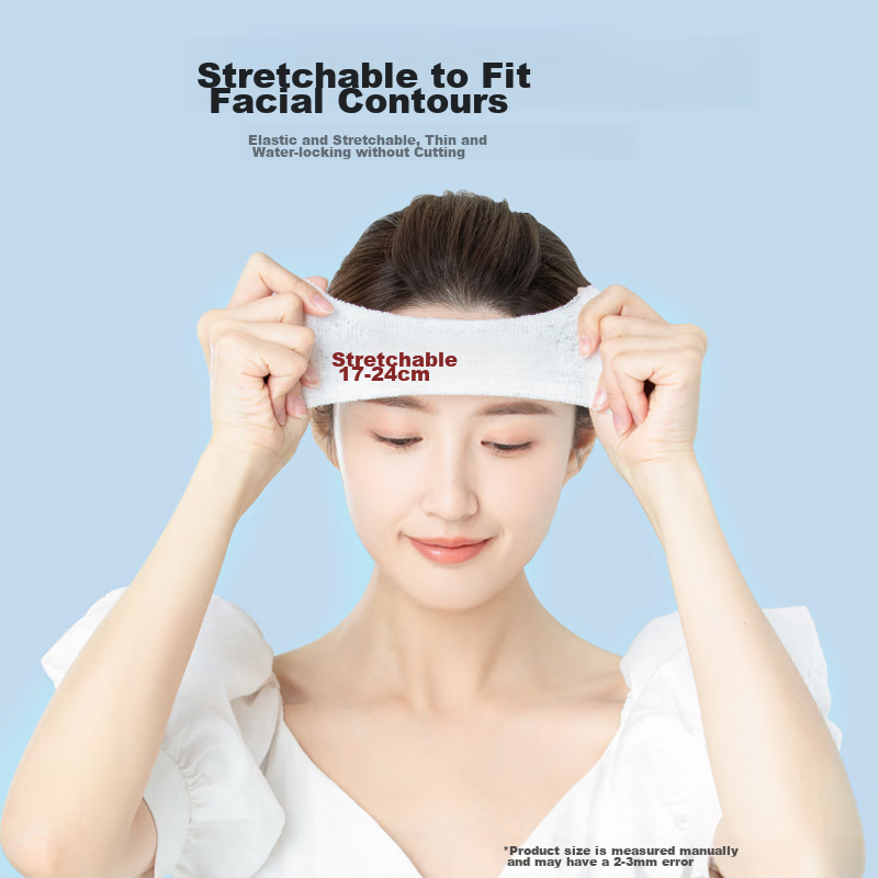 M'AYCREATE Stretchable Cotton Pads for Wet Compress, 200 Pieces, Water-Saving Makeup Remover Pads, Face Mask Sheets, Thin Version