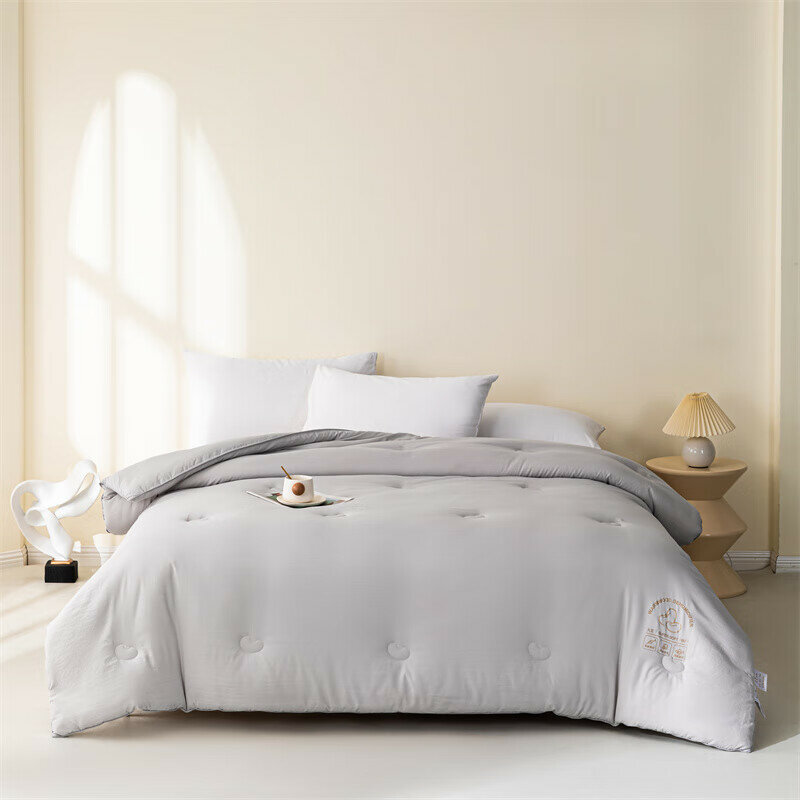 Yalu A Class 10% Soy Fiber Quilt Core Autumn and Winter Warm Cotton Quilt Double Quilt 6kg 200*230cm Grey
