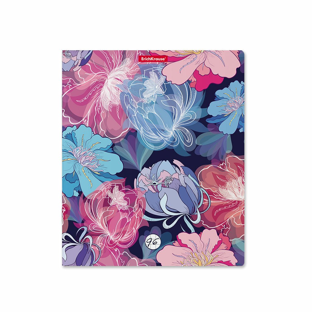 Тетрадь Erich Krause формат А5 96 листов, Клетка, Peony (52965)